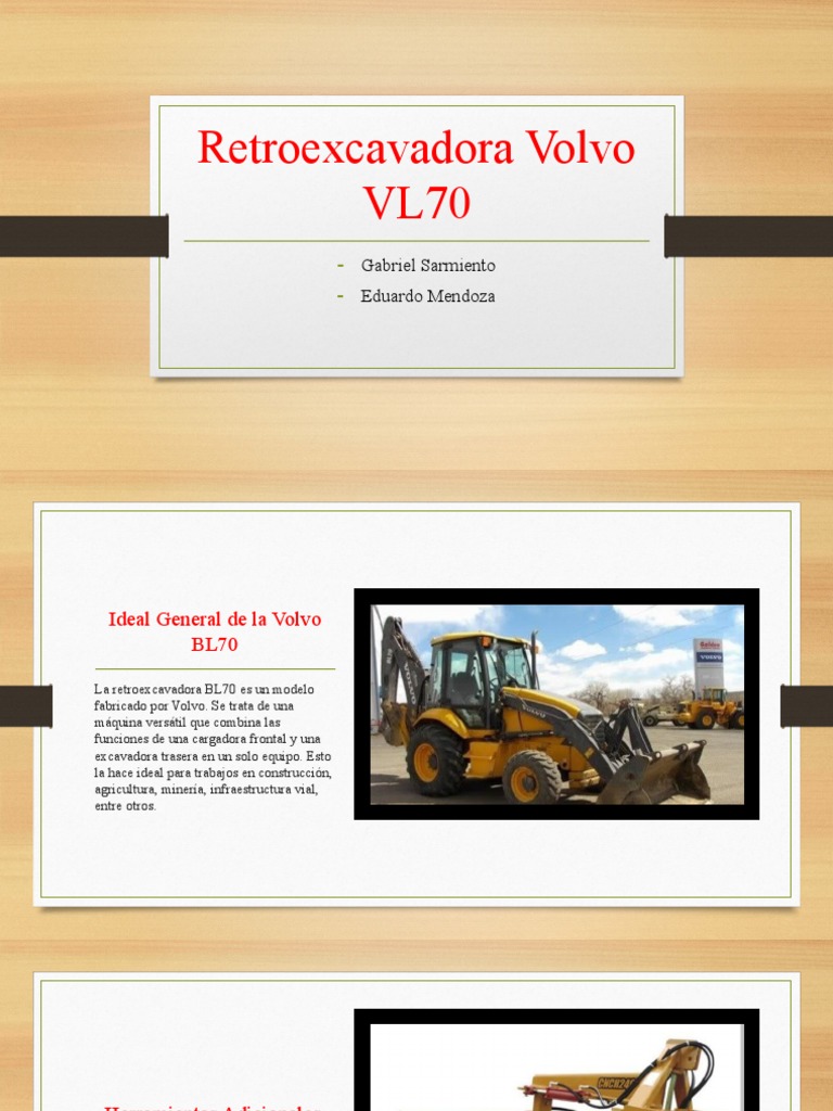 Retroexcavadora Volvo BL70 | PDF | Vehículos | Bienes manufacturados