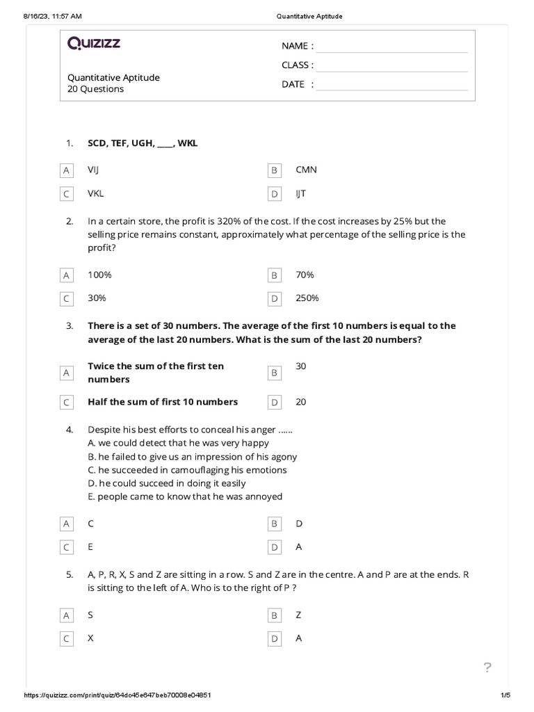 Quantitative Aptitude | PDF