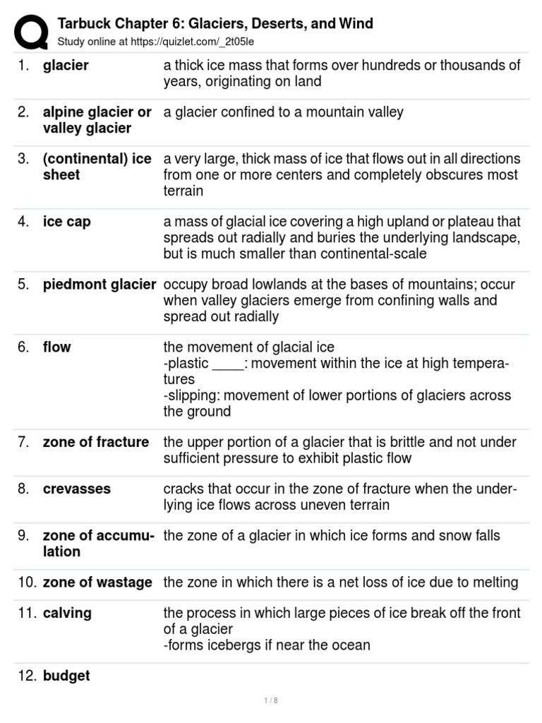 Tarbuck-Chapter-6-Glaciers-Deserts-and-Wind | PDF