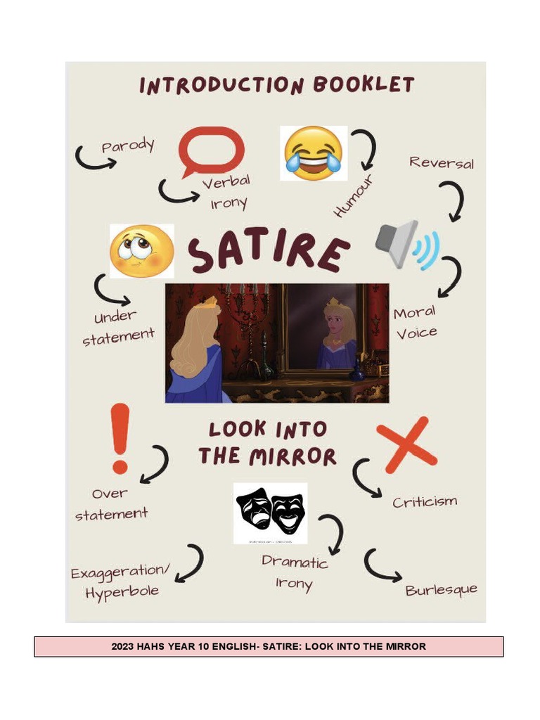 Year 10 Satire Unit-Introduction Booklet | PDF | Satire | Irony
