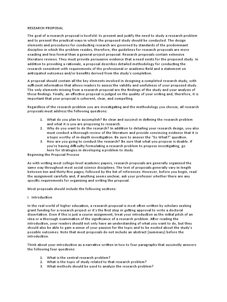 Research Proposal | PDF | Methodology | Citation