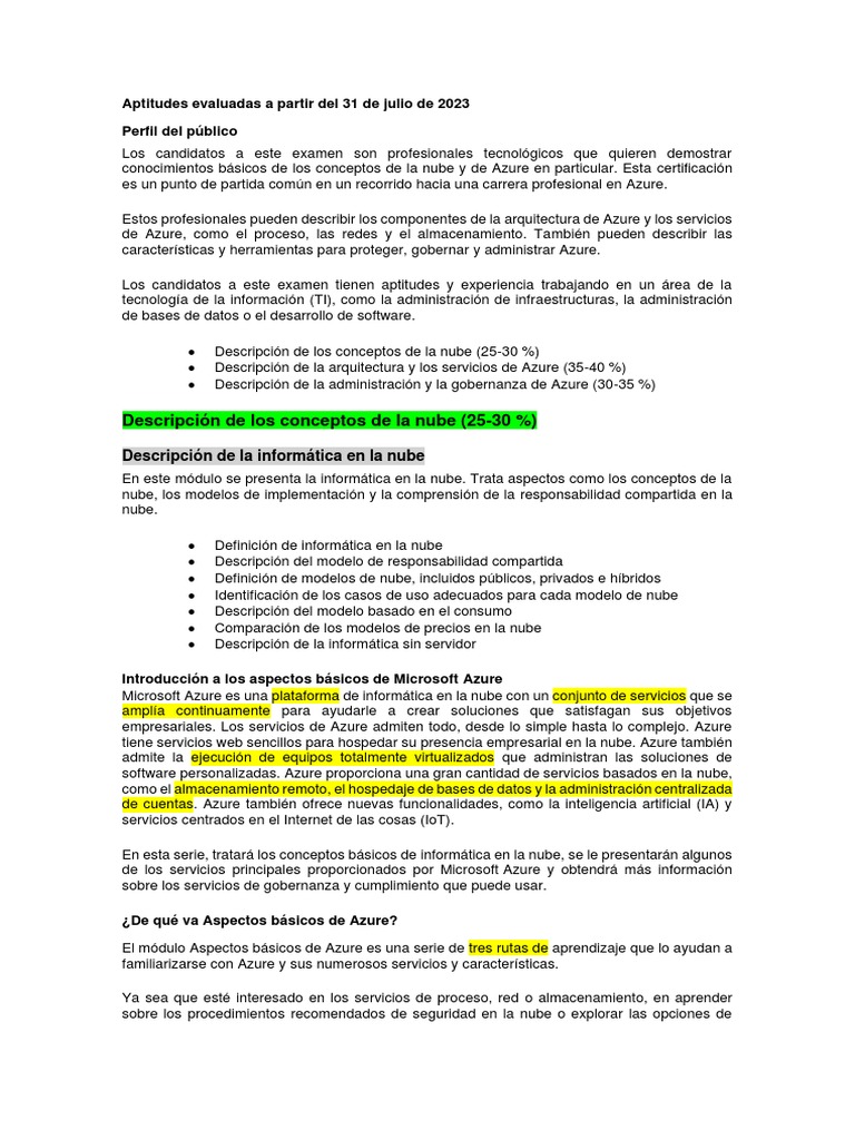 Introducción a Azure y su responsabilidad compartida | PDF ...