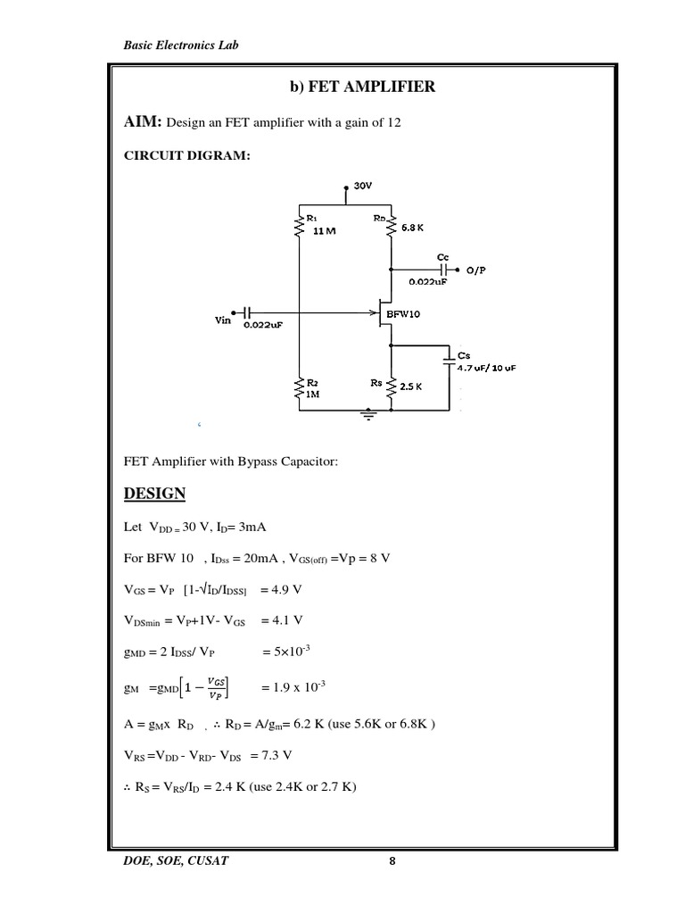 FET and Power Amp (2) | PDF