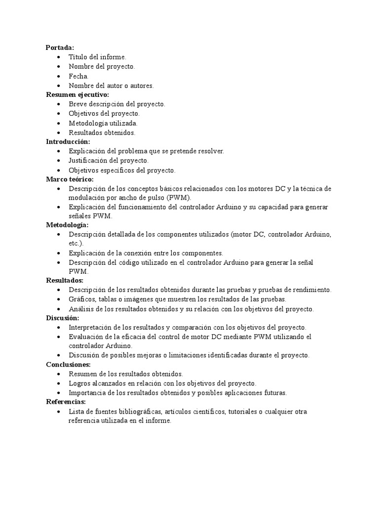 Estructura Del Informe | PDF