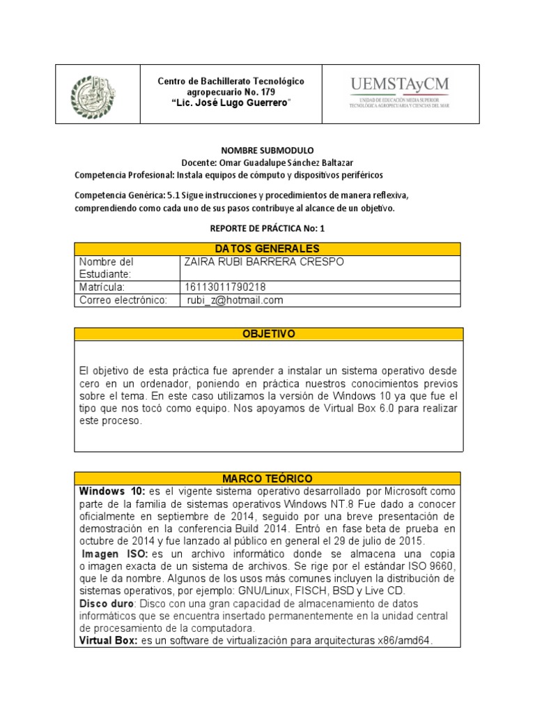 Reporte Practica | PDF | Archivo de computadora | Windows 10