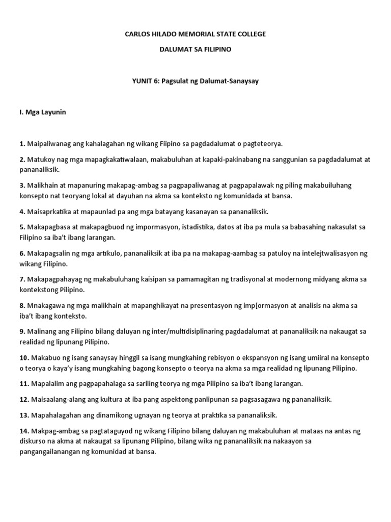 Dalumat Yunit 6 | PDF