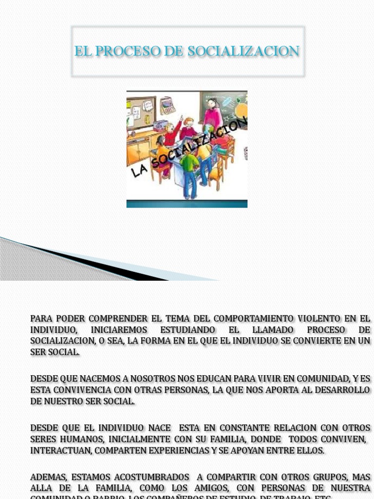 El Proceso de Socialización | PDF | Socialización | Psicología Social