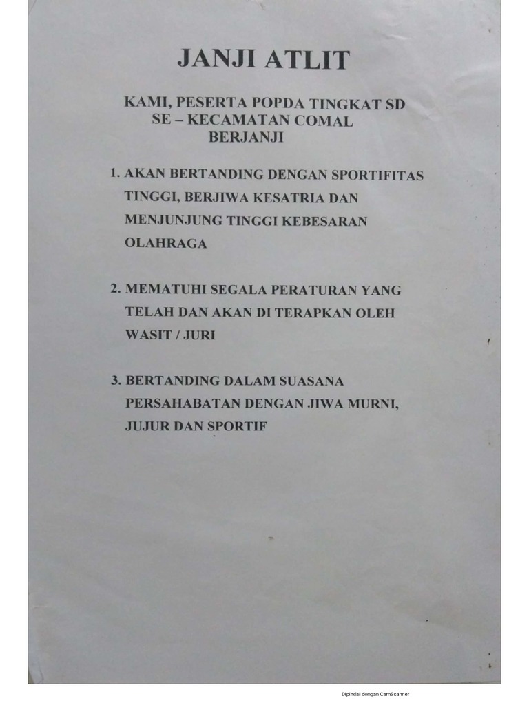 JANJI WASIT&ATLIT | PDF