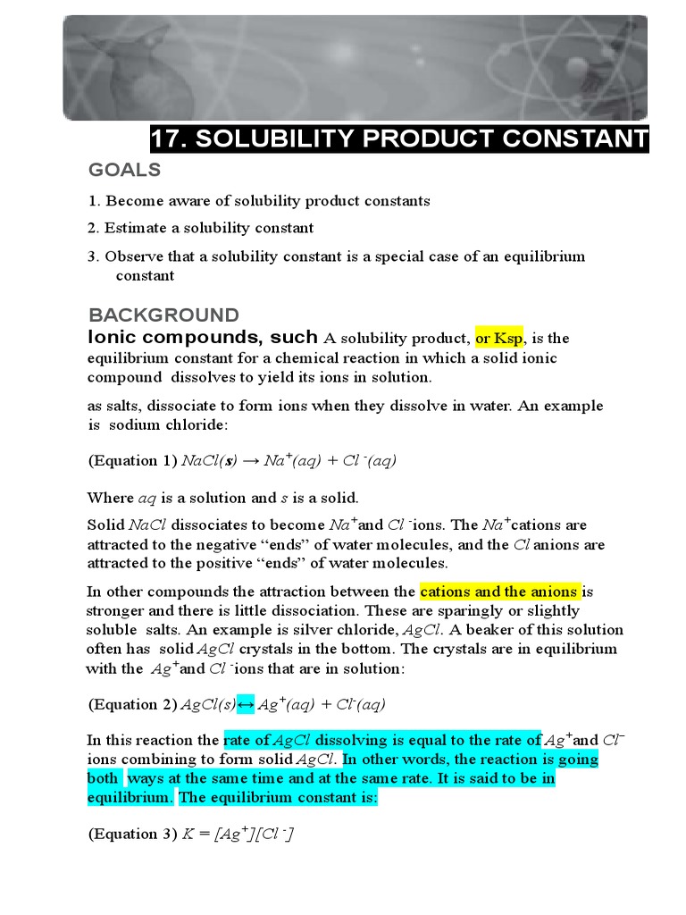 Solubility Lab Answers | Unit 4: Solubility and Factors Affecting ...