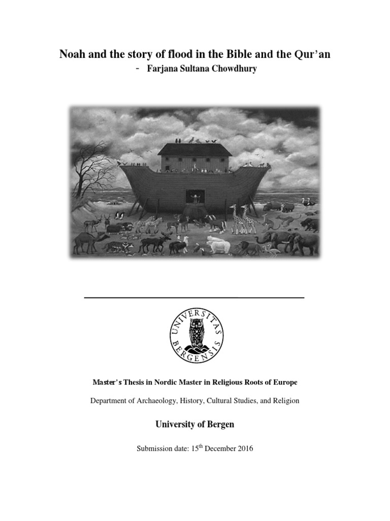 Noah and The Story of Flood in The Bible and The Qur'An | PDF