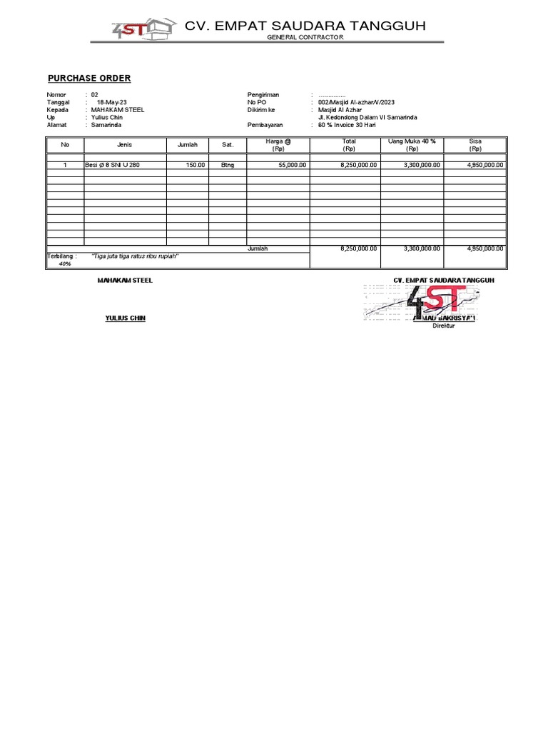 PO Besi No .02 | PDF