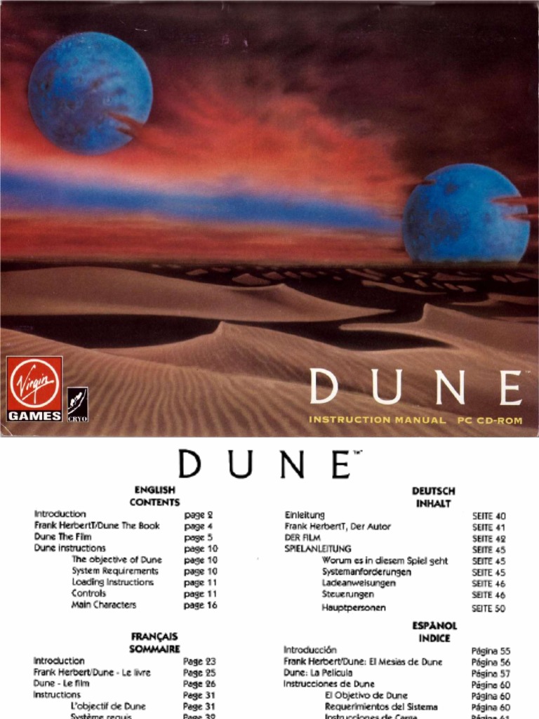 Dune (Manuel CD-ROM) | PDF