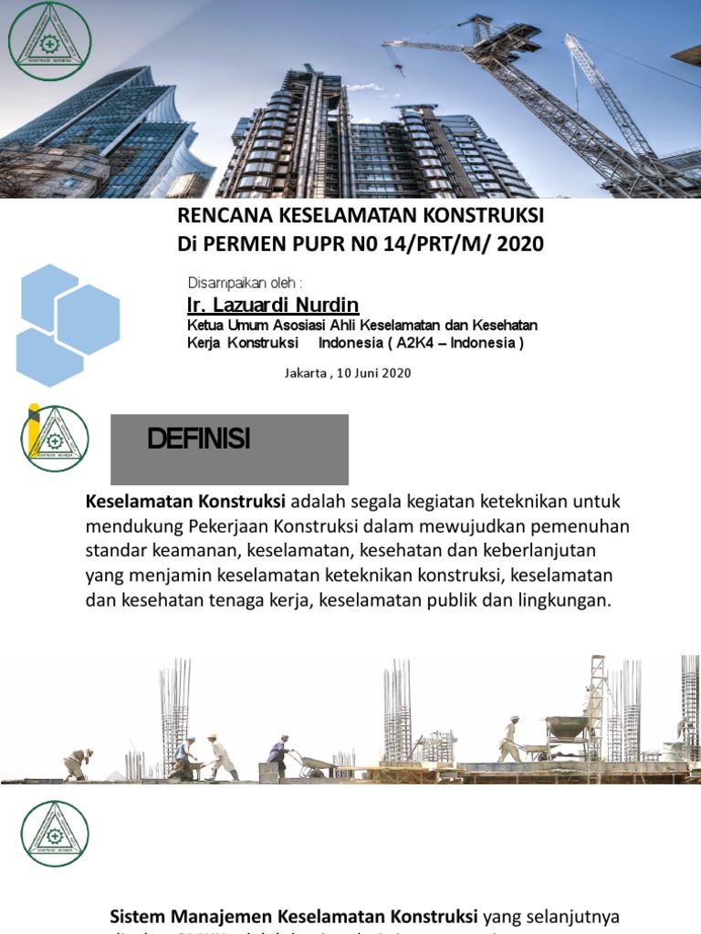 Penjelasan Rencana Keselamatan Konstruksi | PDF