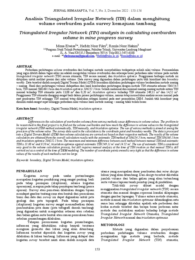 Analisis Triangulated Irregular Network | PDF