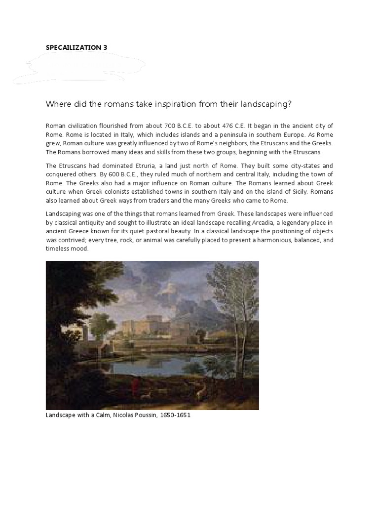 Roman Landscaping Influences and Features | PDF | Ancient Rome ...