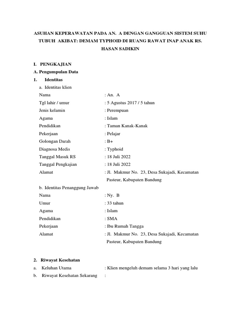 Askep Typhoid | PDF | Kesehatan Holistik