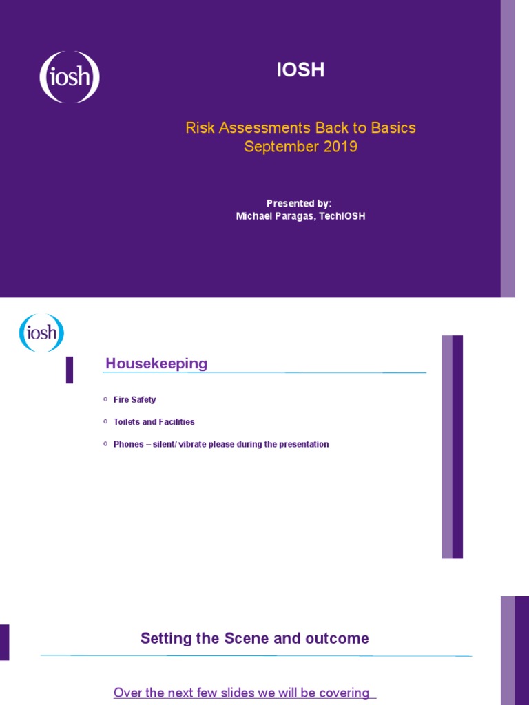 IOSH Risk Assessment | PDF | Risk | Risk Assessment