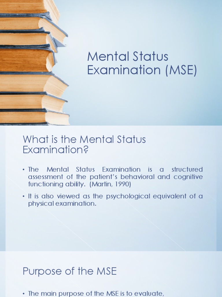 Mental Status Examination (MSE) | PDF