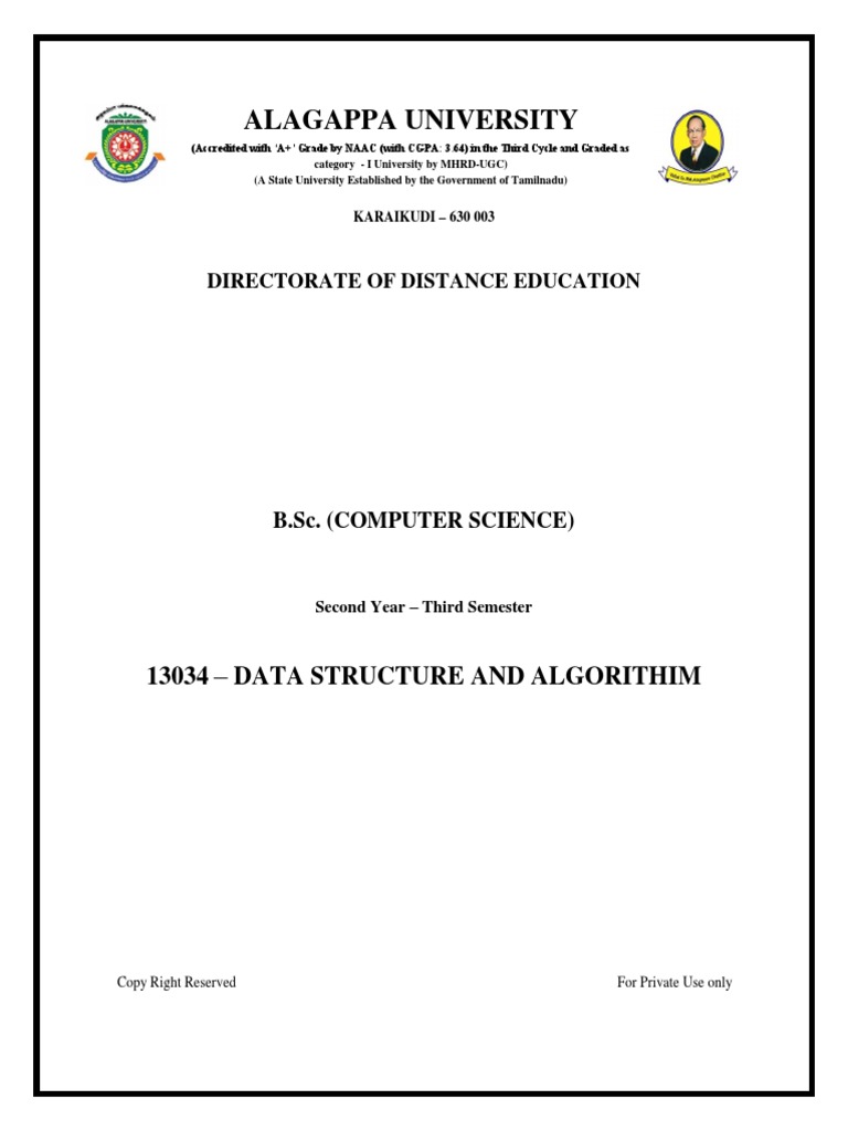 Ug Bsc Computer Science Data Structures And Algorithms Lab 13034 Pdf Class