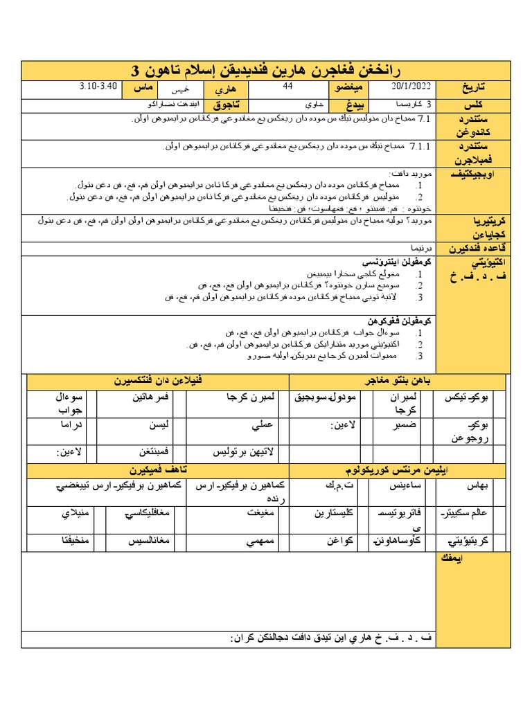 RPH Jawi (Cup) | PDF
