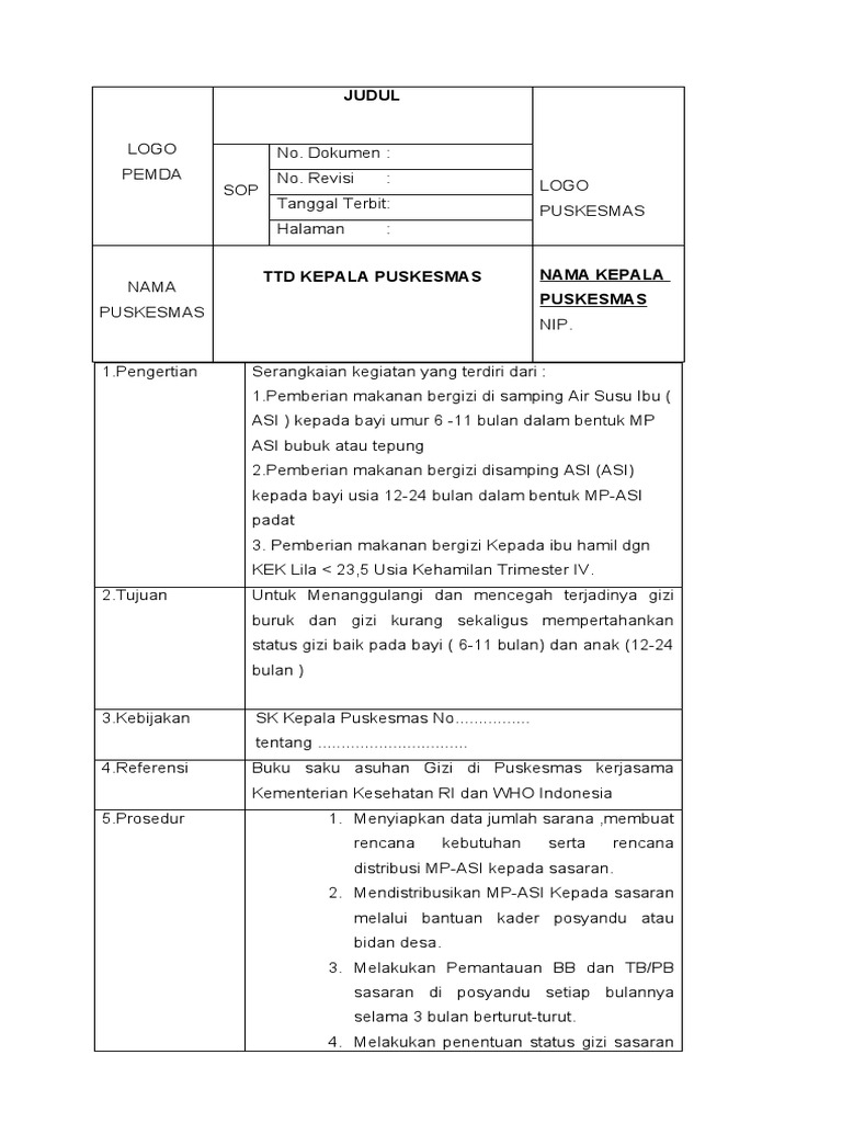 Sop Distribusi MP - Asi | PDF