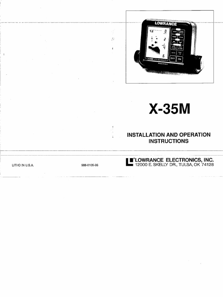Lowrance X35 | PDF