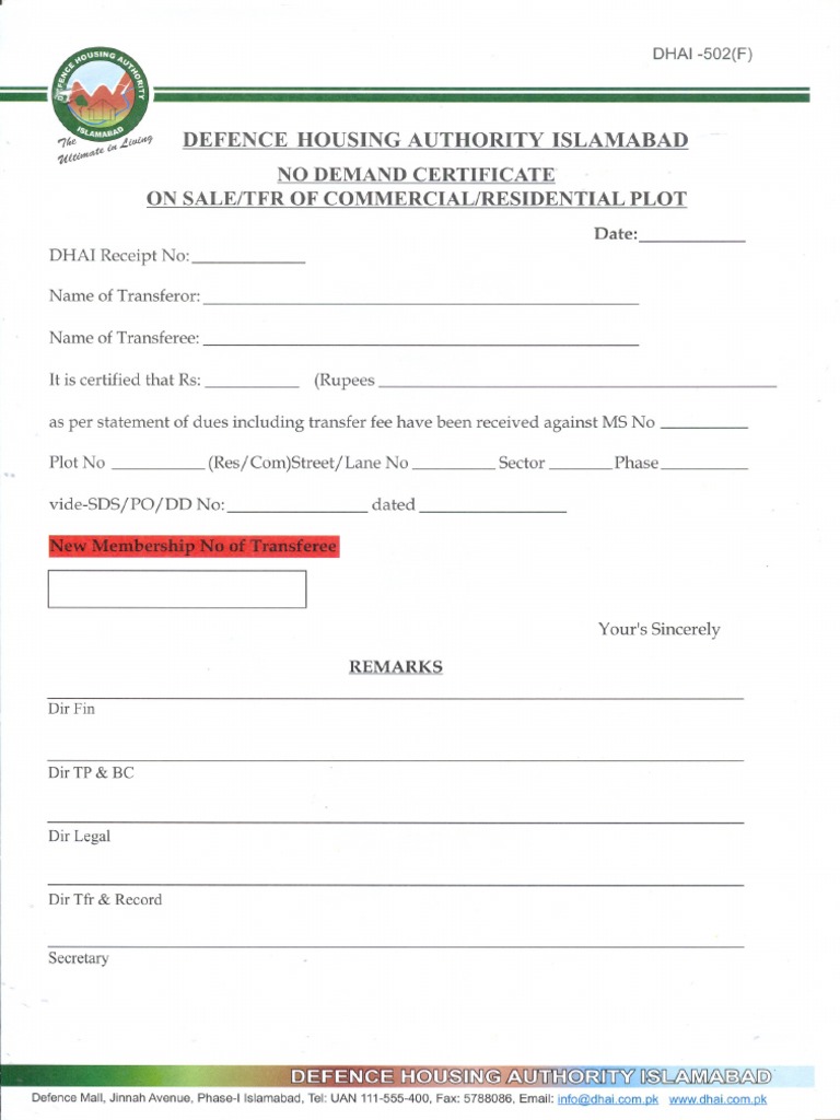Issuance of NDC No Demand Certificate | PDF