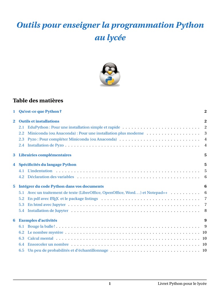 Livret Python Lycee | PDF