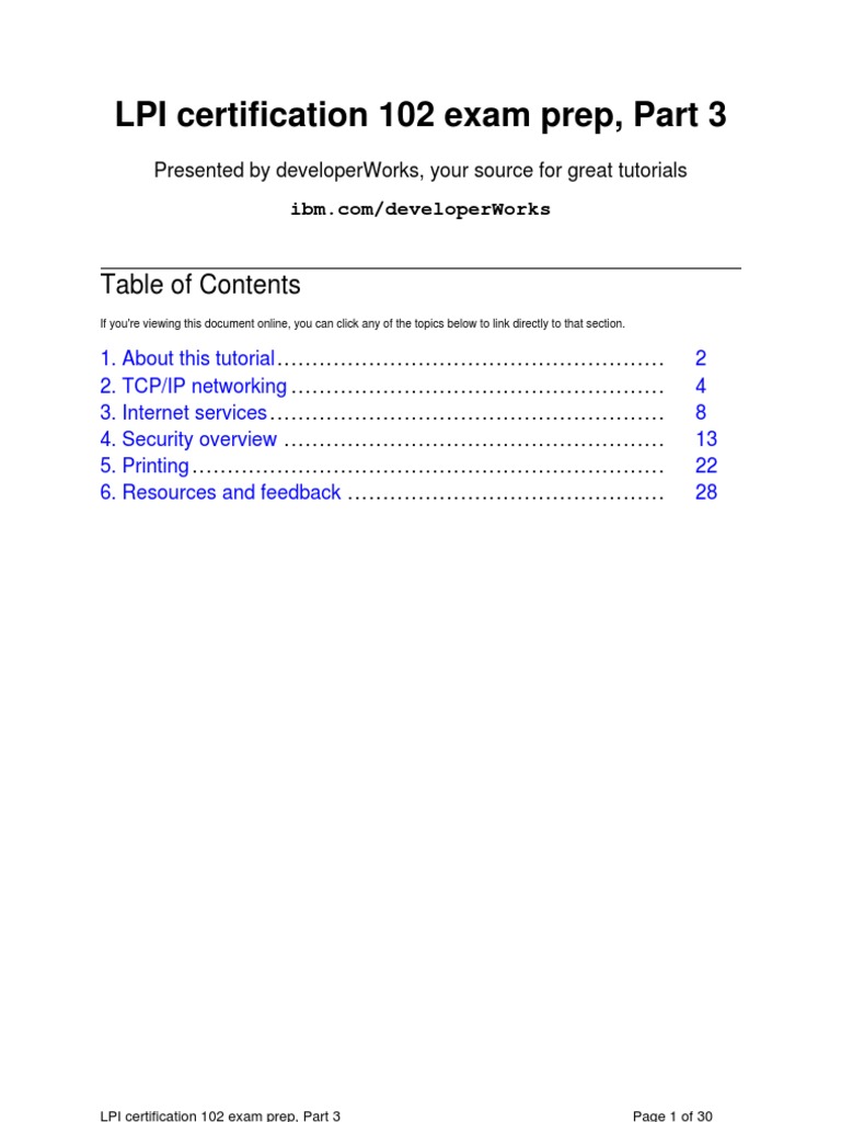 LPI Certification 102 Exam Prep, Part 3 | PDF | Ip Address | Domain ...