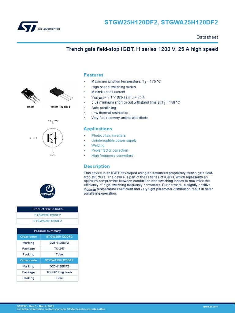 STGW 25 H 120 DF 2 | PDF