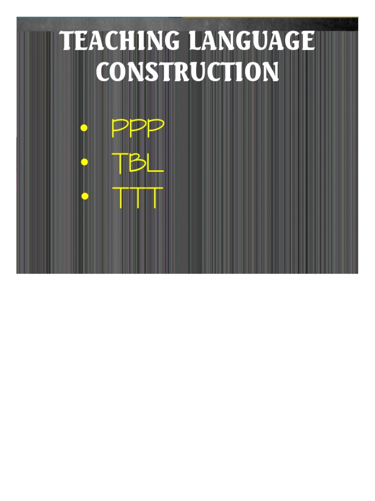 Teaching Language Construction | PDF