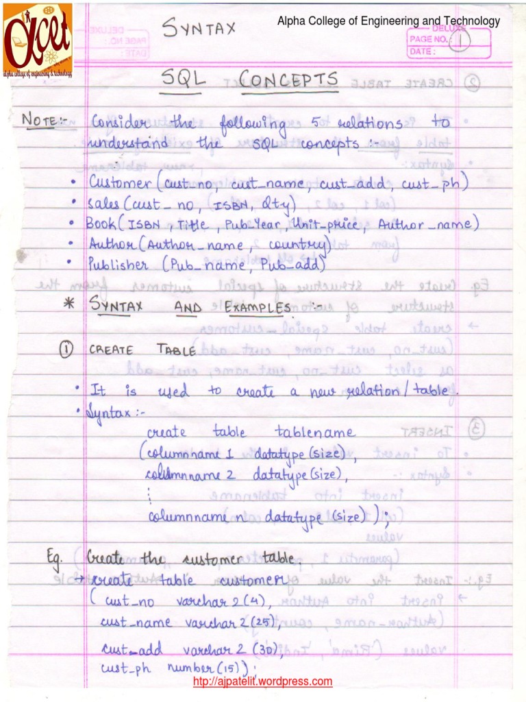 Dbms Material Pdf Computers Technology And Engineering