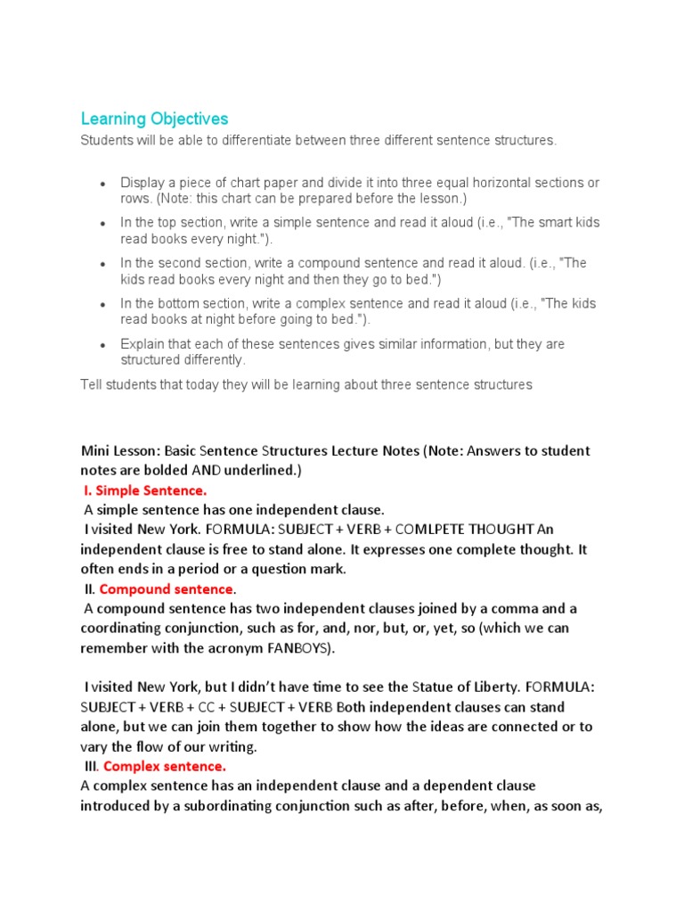 Understanding Sentence Structures | PDF | Sentence (Linguistics) | Syntax