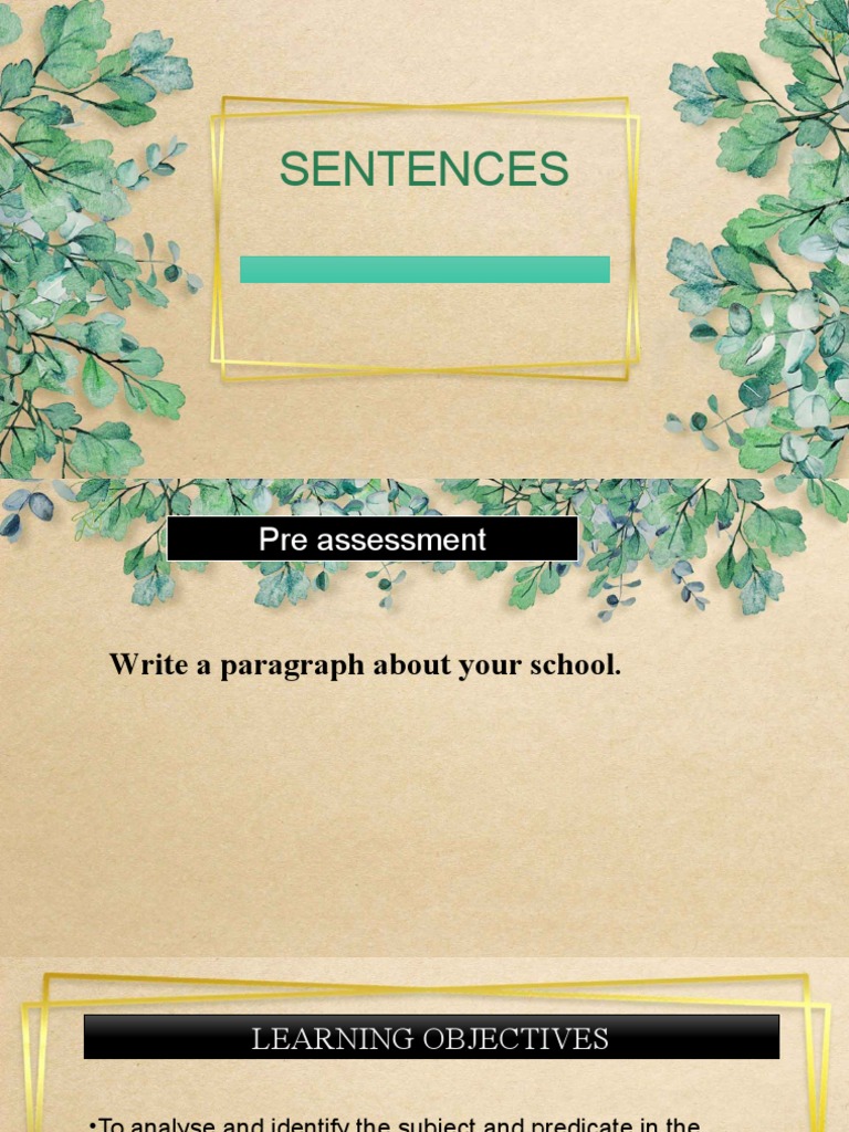 Sentences Parts | PDF