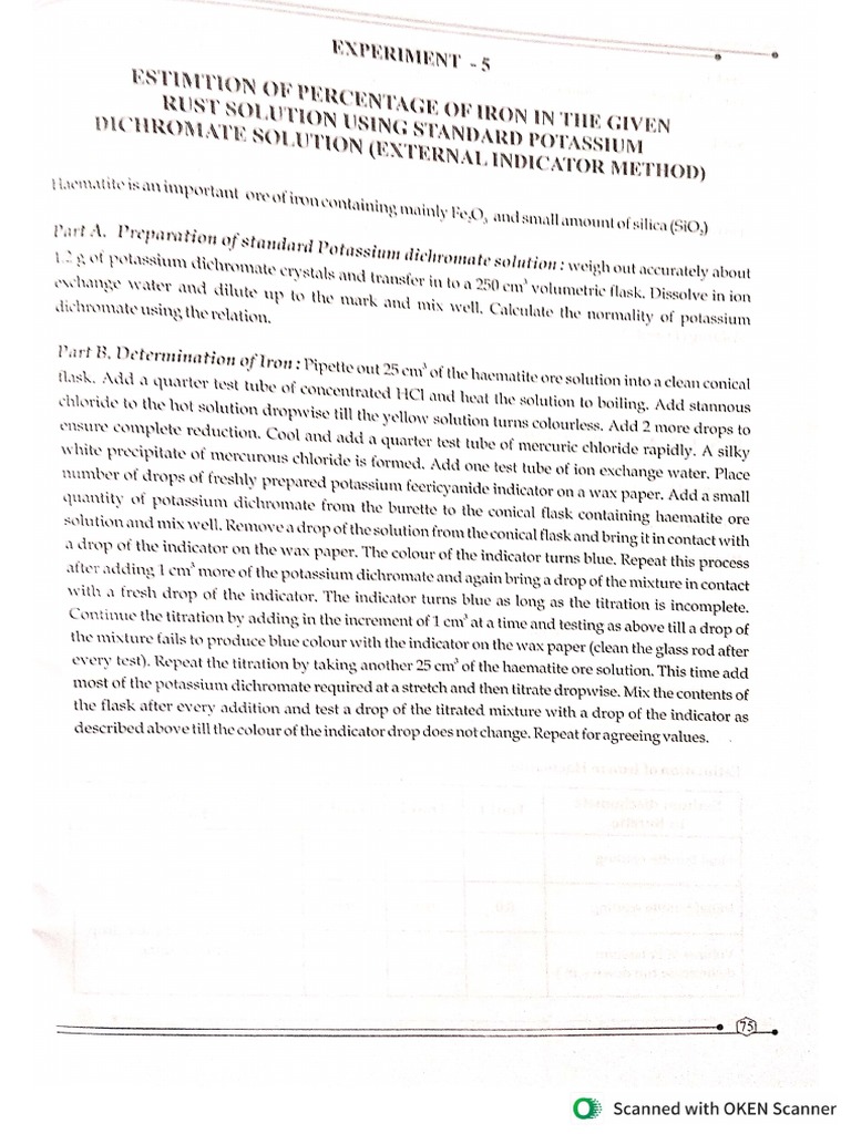 External Indicator Method | PDF