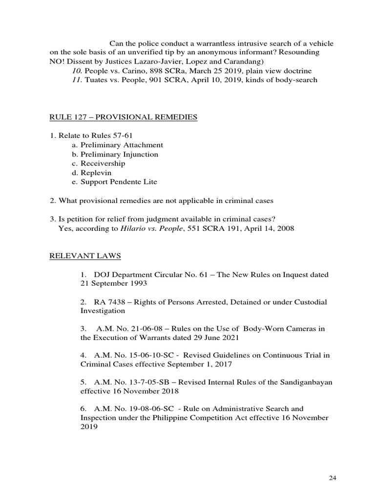 Start Provrem SYLLABUS in Rem Rev 2020 21 V2 2 | PDF | Injunction | Eminent Domain