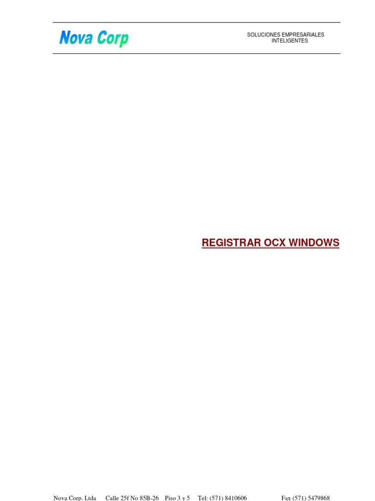 Registro de OCX en Windows 10 | PDF | Archivo de computadora ...