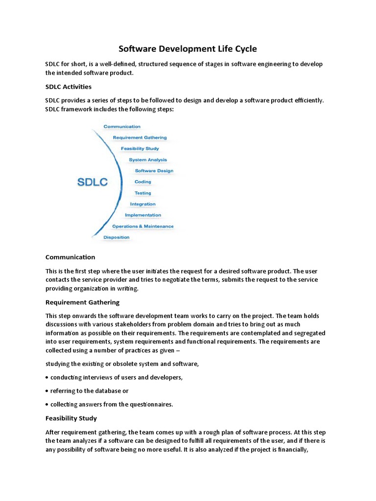Understanding Software Development Life Cycle Pdf