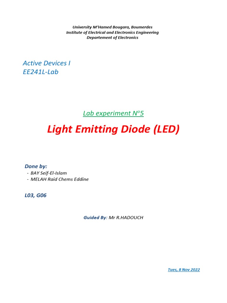 Lab - 5, LED | PDF