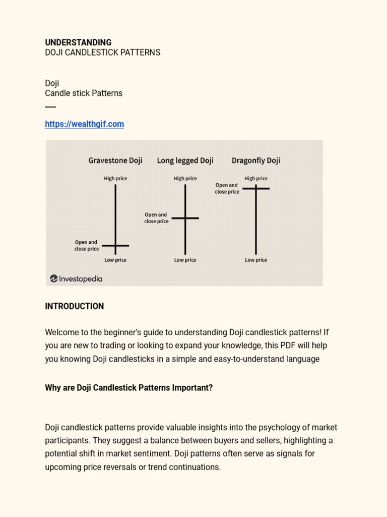 Doji Candlestick Pattern | PDF | Technical Analysis | Market Trend
