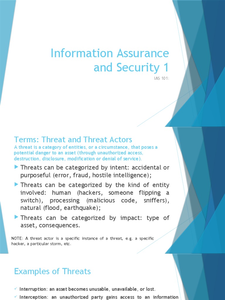 Final Week4 (IAS101) | PDF | Threat (Computer) | Vulnerability (Computing)