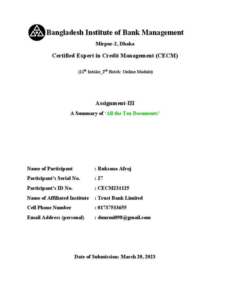 Assignment Bibm 26 02 2023 1677408985 | PDF