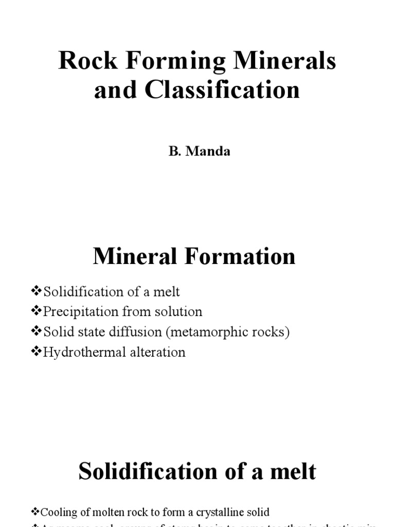 Lecture 2 - Rock Forming Minerals and Classification | PDF