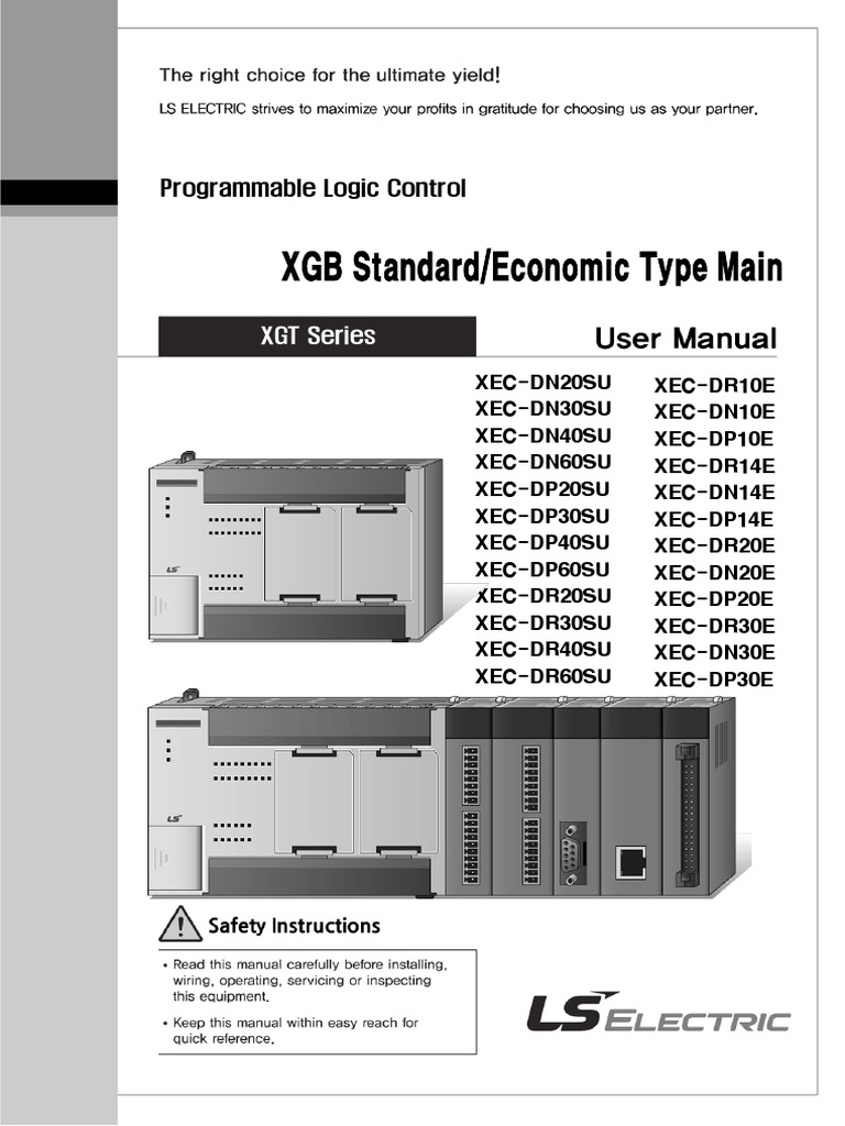 XEC-DR20SU T24 Manual V1.6 202012 EN | PDF | Programmable Logic Controller | Input/Output