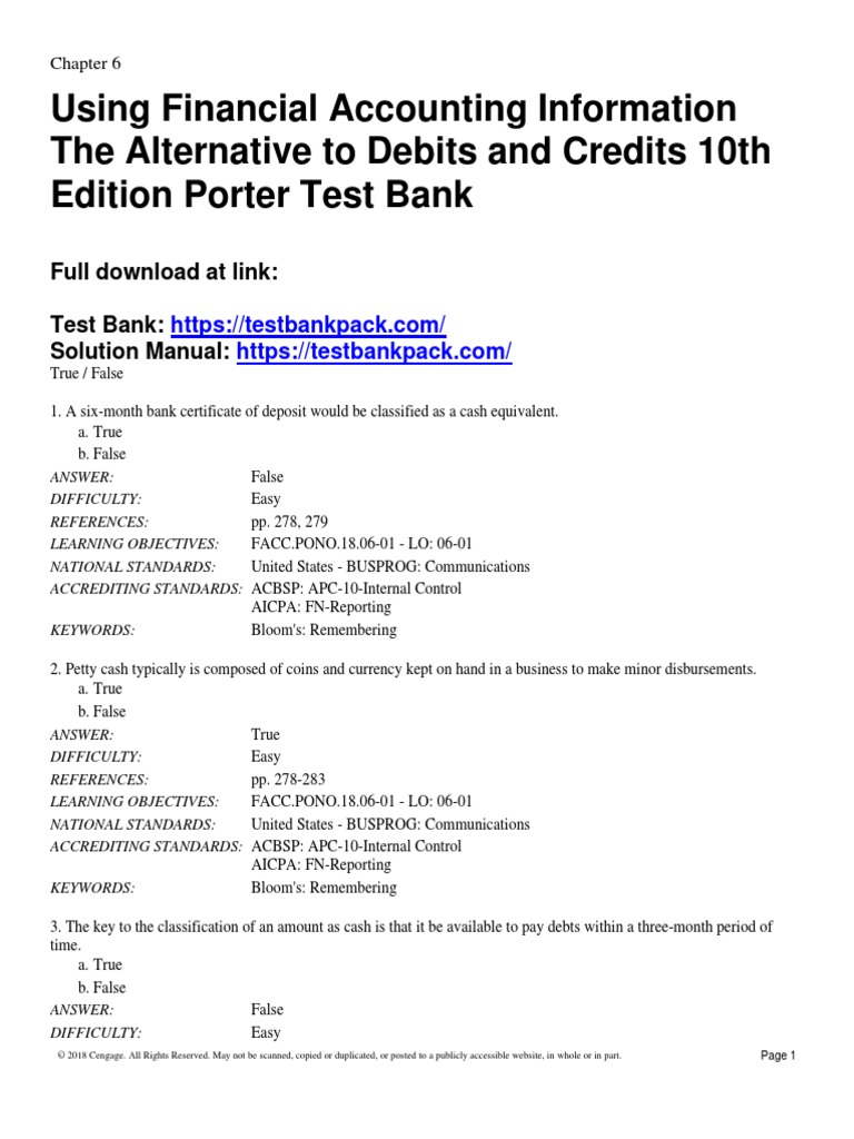 Using Financial Accounting Information The Alternative To Debits and ...