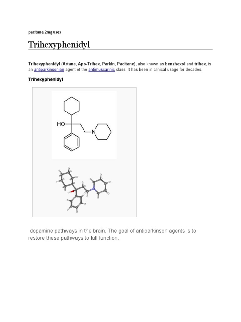 Pacitane 2mg Uses | PDF
