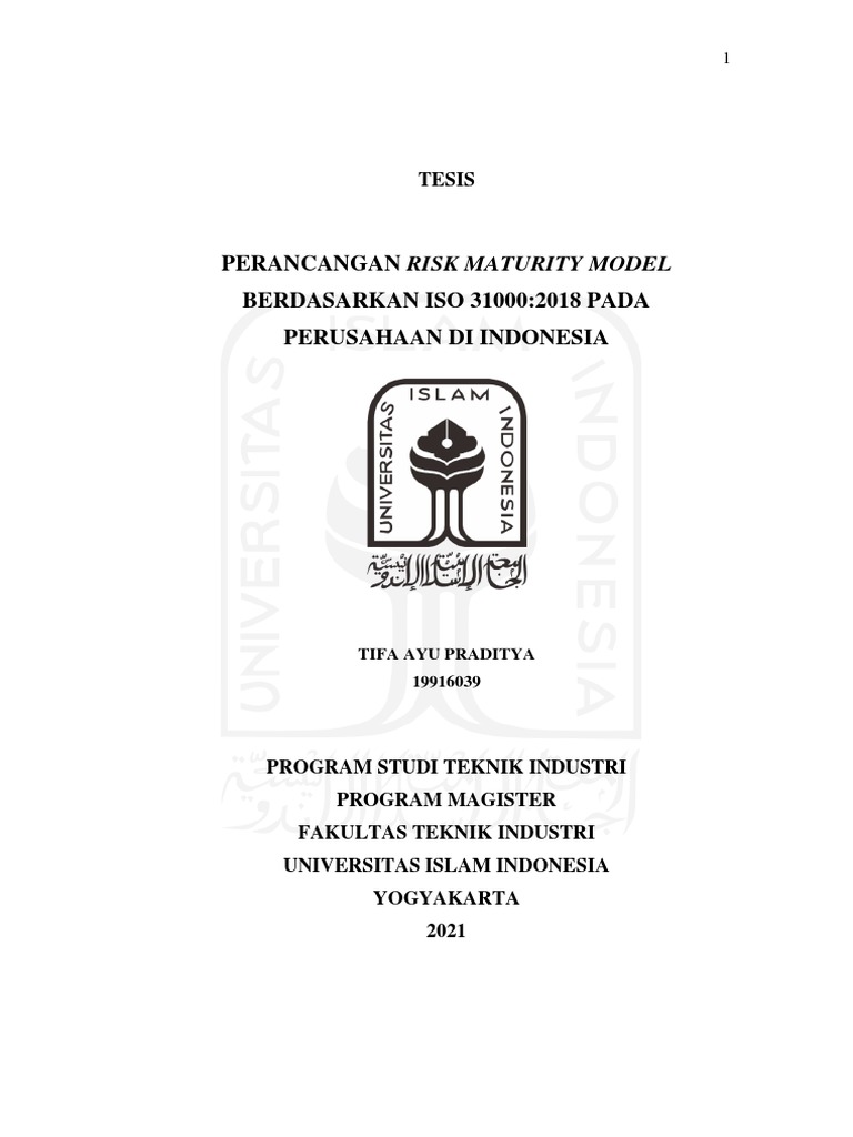 Risk Maturity Model ISO 31000:2018 Indonesia | PDF | Seni | Komputer
