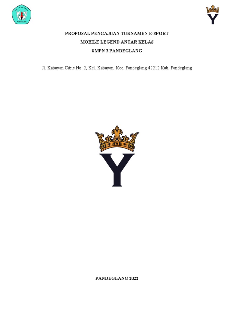 Proposal Turnamen E-Sport Mobile Legend | PDF