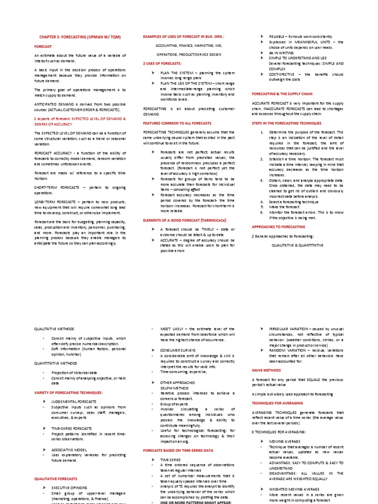 Forecasting Opman | PDF