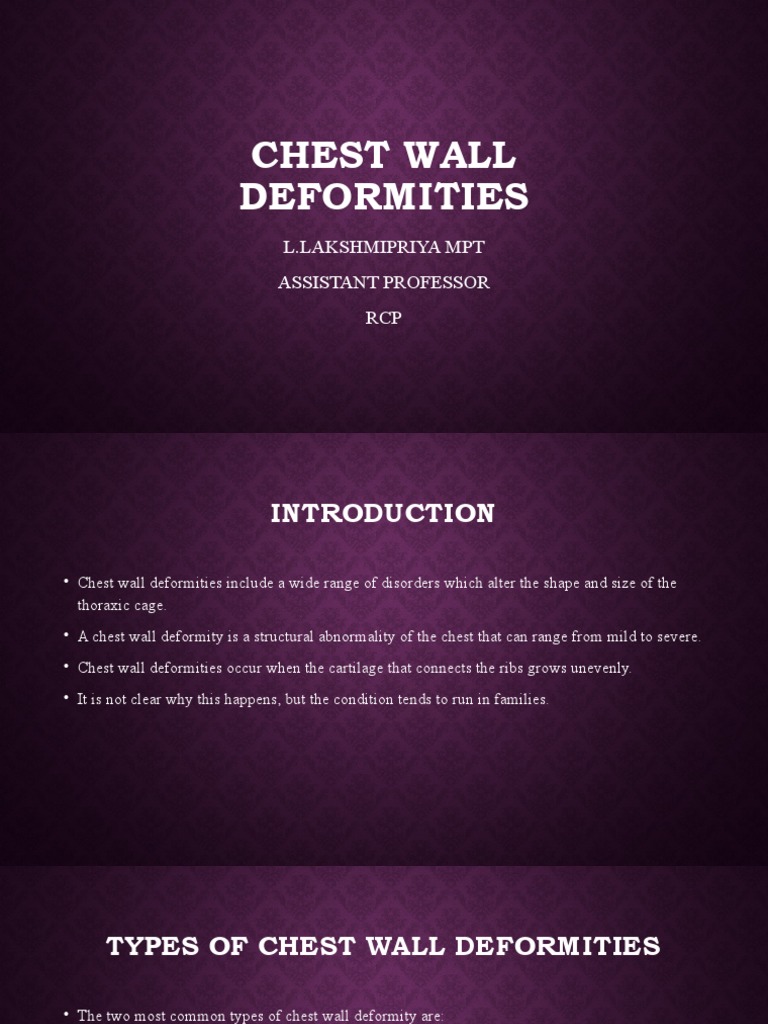 Chest Wall Deformities | PDF